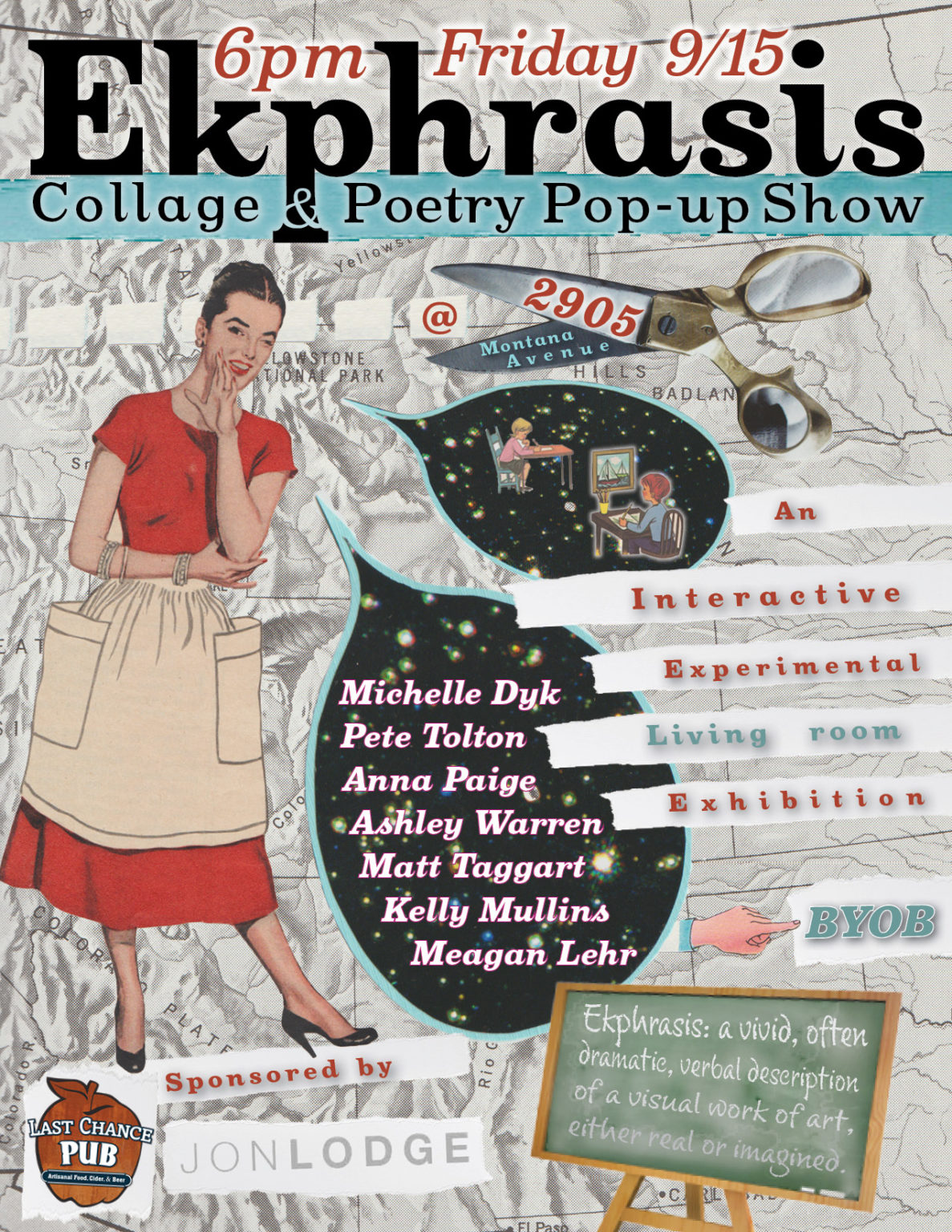 Ekphrasis: A poetry & collage pop-up show - Anna Paige